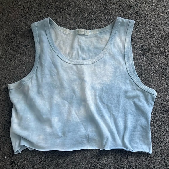 Brandy Melville | Tops | Brandy Melville Blue Tiedye Cropped Tank ...